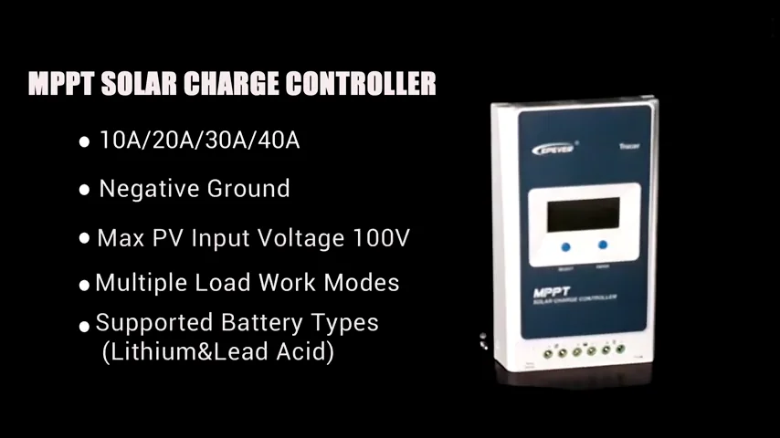 Epever Mppt Tracer1210an 10a 20a 30a 40a 12v/24vdc Auto Max Input 100v ...