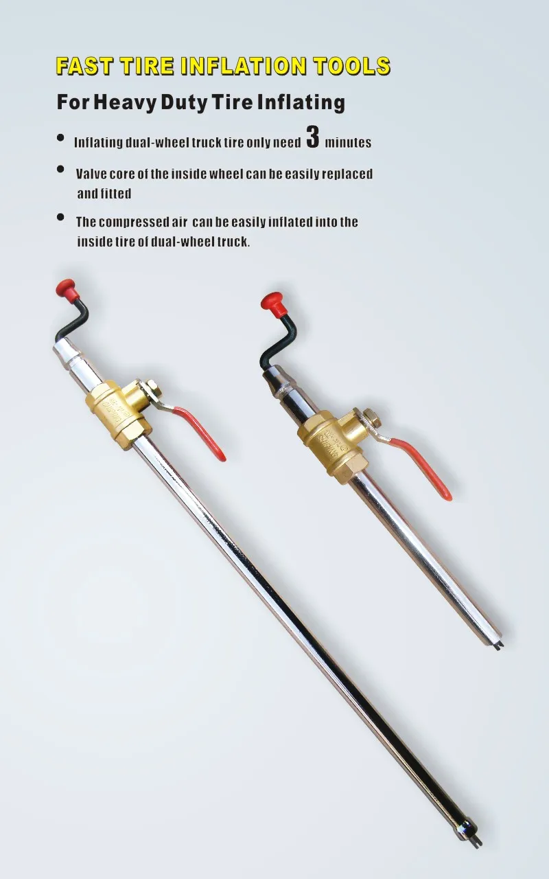 Portable Tire Inflator Dual-Head Inflator Nozzle Zinc Alloy Tire Repair ...