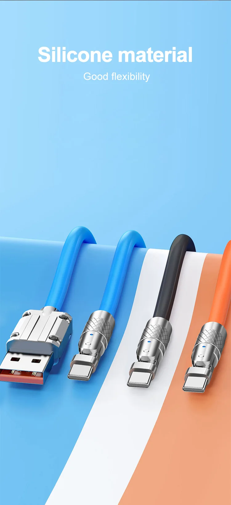 High Quality 180 Degree C To C Cable Type C To Lightning120w Fast Charging Cable Mobile Game ...