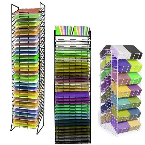 Custom Metal Scrapbook Paper Display Rack Stand A4 Paper Metal Placemat ...