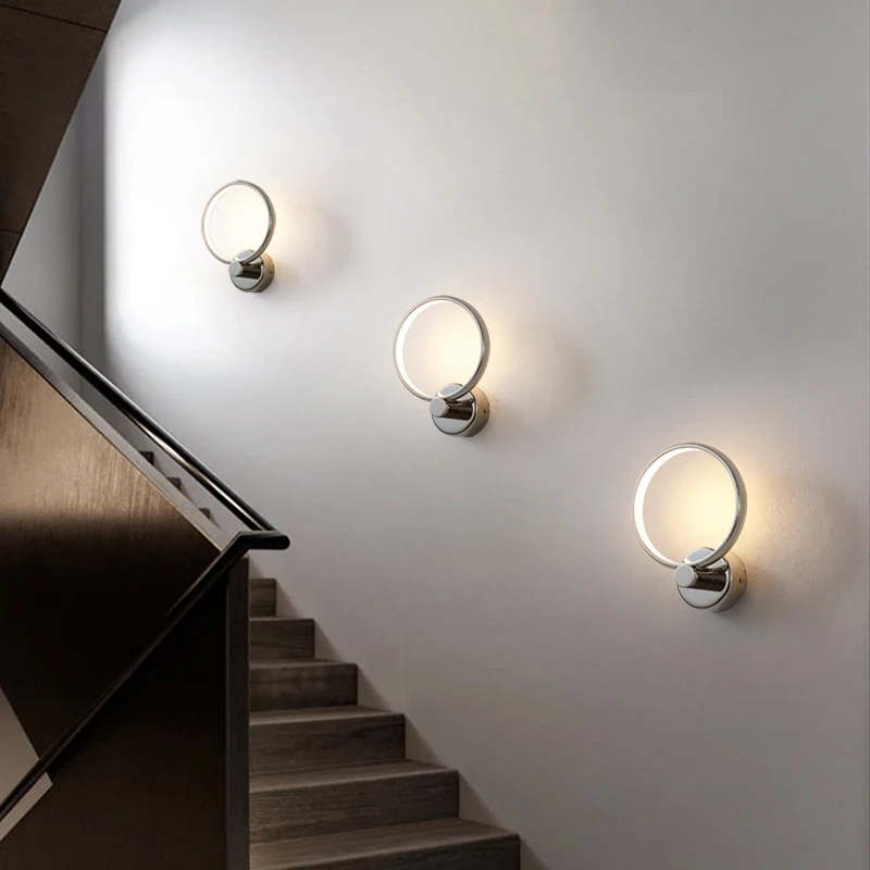 Aluminium Chrome Plated Circular Shape 6w Led Wall Lamp - Buy Led Wall ...