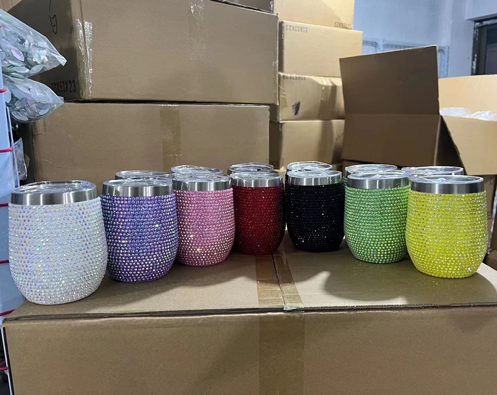 Glitter 40oz Rhinestone Bling Diamond Tumbler With Handle Vacuum ...