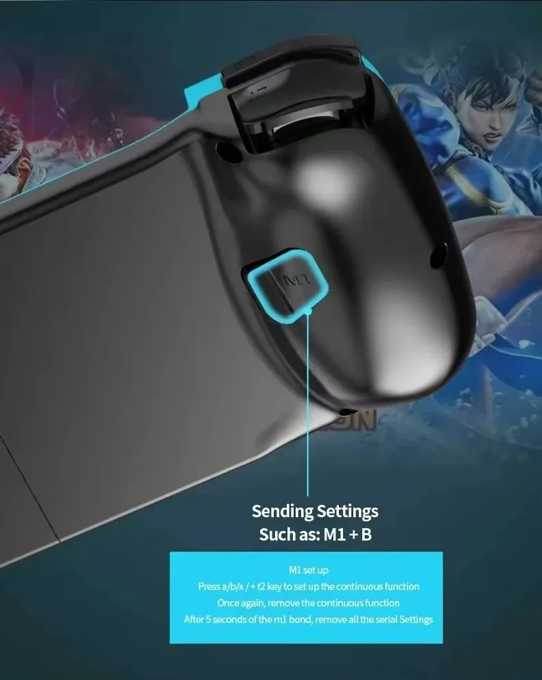 D3 Ergonomic Wireless Mobile Gaming Controller Universal Android PC Switch Phone Gamepad ...