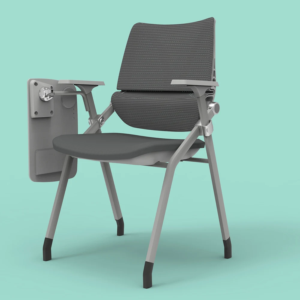Stackable Mesh Chairs with Writing Tablet - Perfect for Meetings