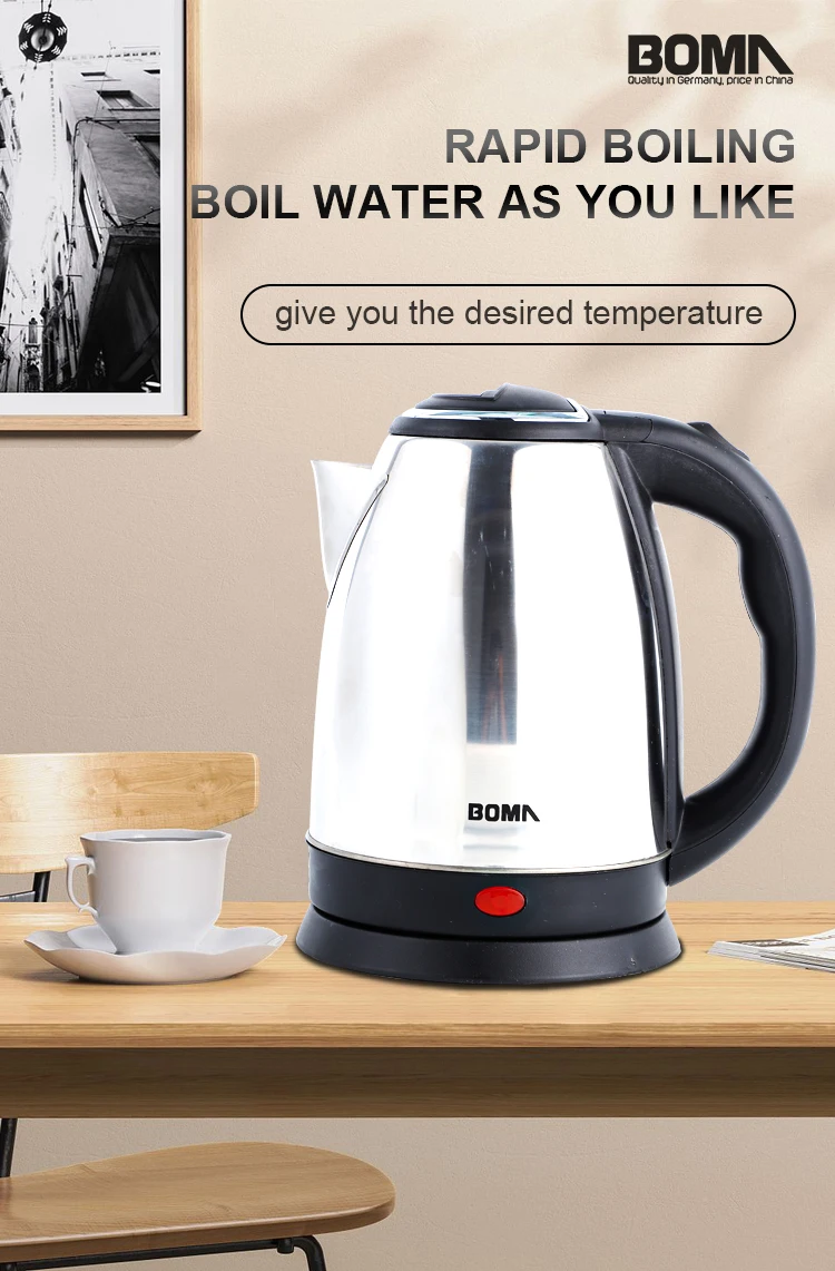 220-240V Stainless Steel Electric Kettle - Cordless, 360° Base, Boil ...