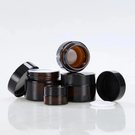 Premium Amber Brown Pot Packaging For Skin Care 5g 15g 30g 50g 100g ...