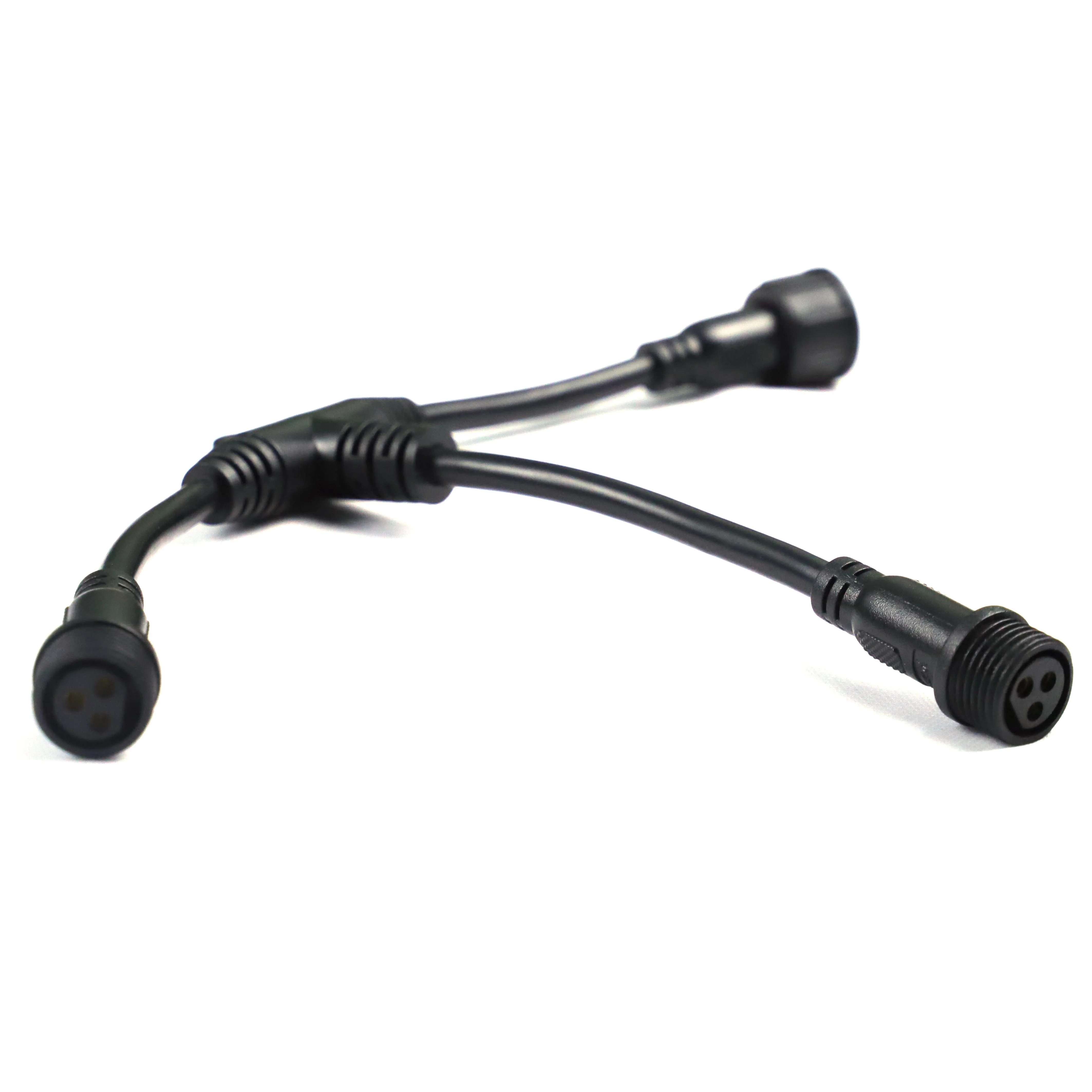 T Shaped Waterproof Power Cable Connectors Outdoor 2pin 3pin 5pin Power ...