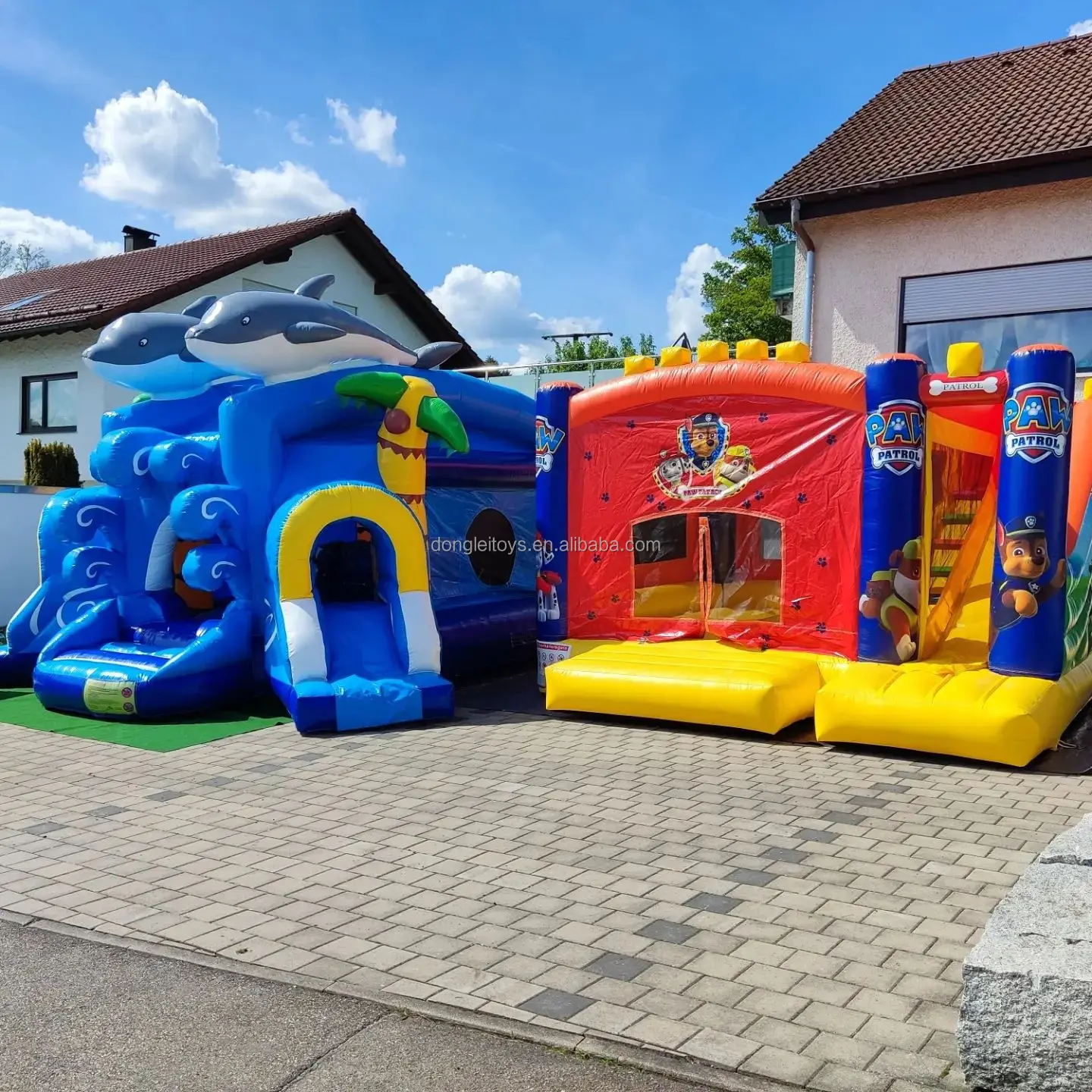 Commercial Inflatable Jumping Castle Cartoon Combo Bounce House Paw Dog ...