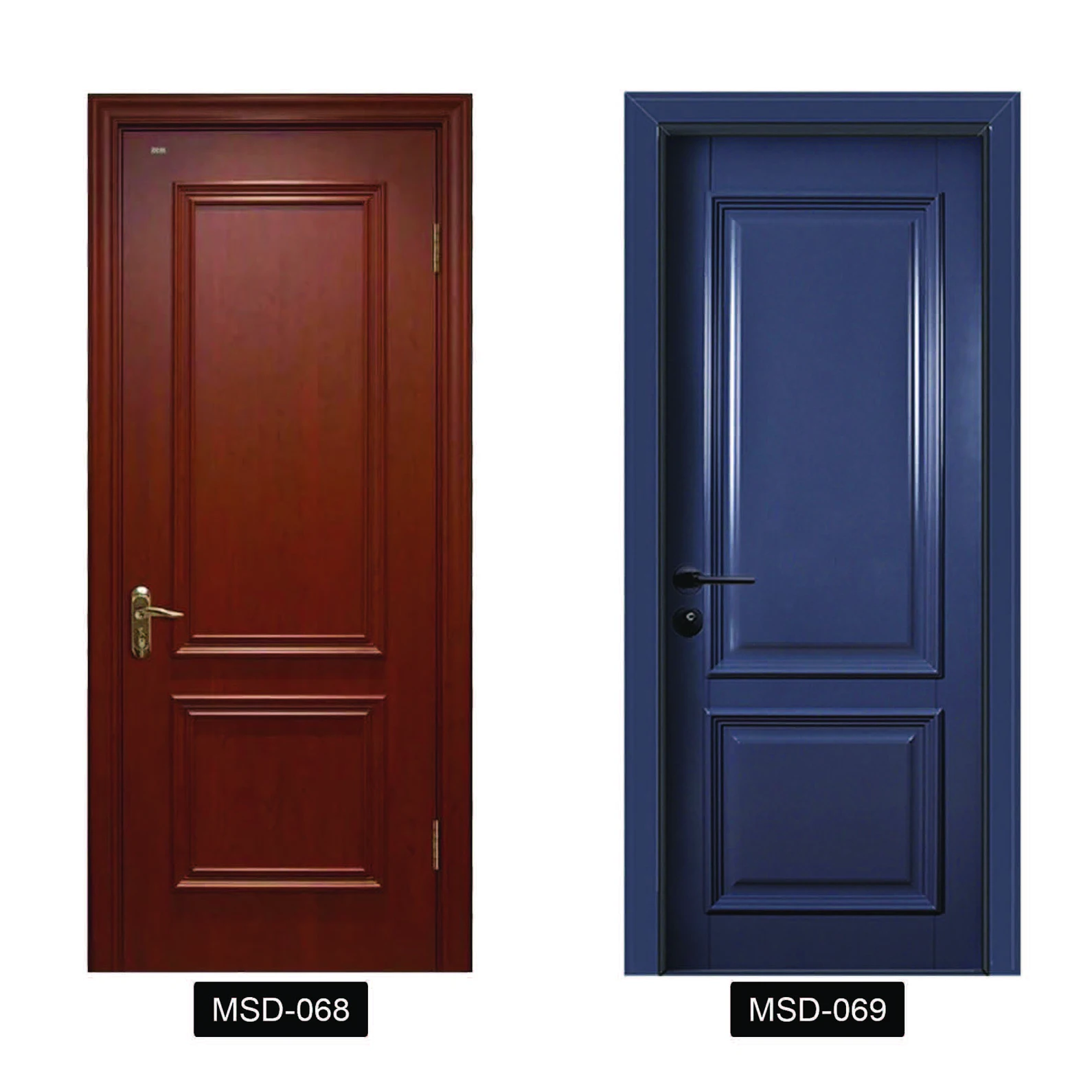 Modern MDF Wood Panel Door Design - Solid Core Veneer