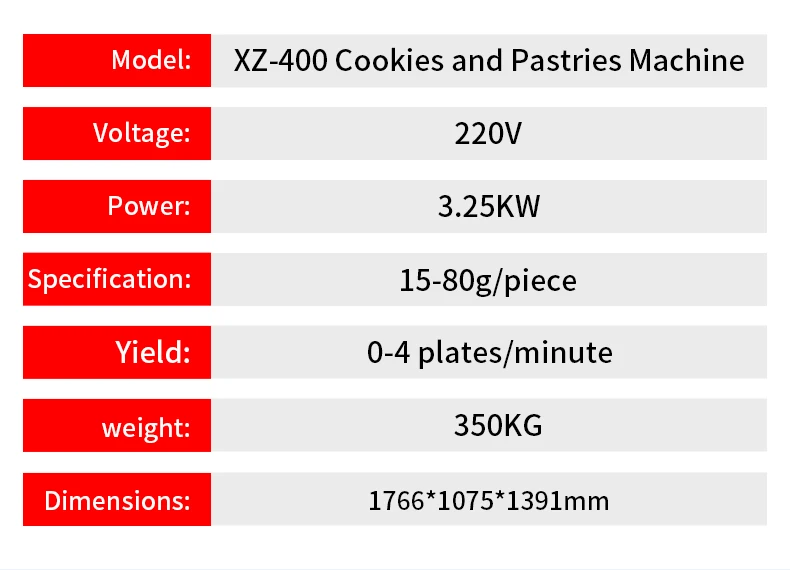 Xuzhong Automatic Cookie Dough Extruder - High Efficiency