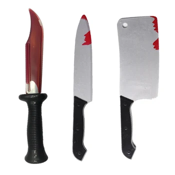 Bloody Plastic Sword Role Playing Bleeding Knife Toy Halloween Stage ...