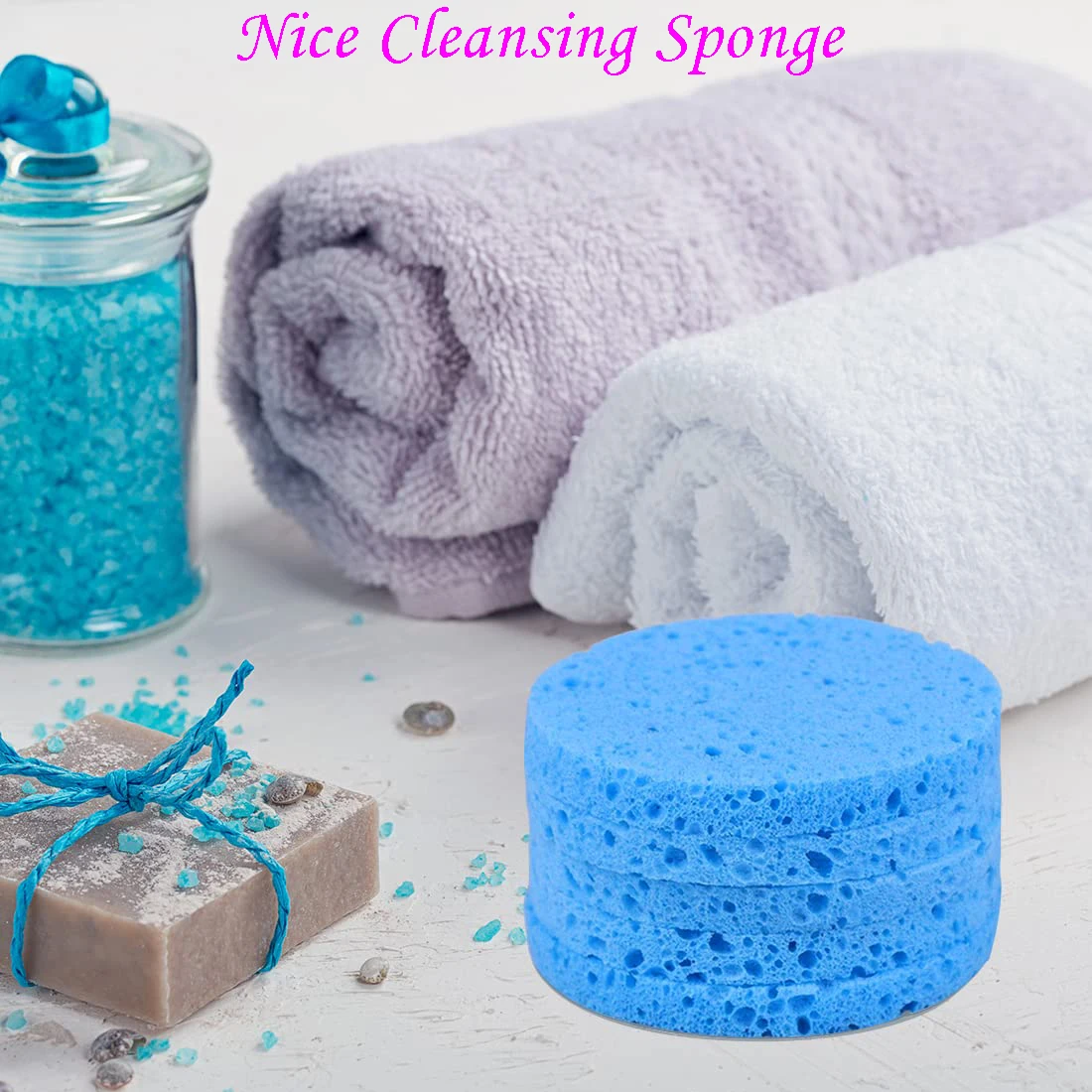 Compressed Natural Spa Facial Sponge Makeup Cosmetic Reusable Private ...