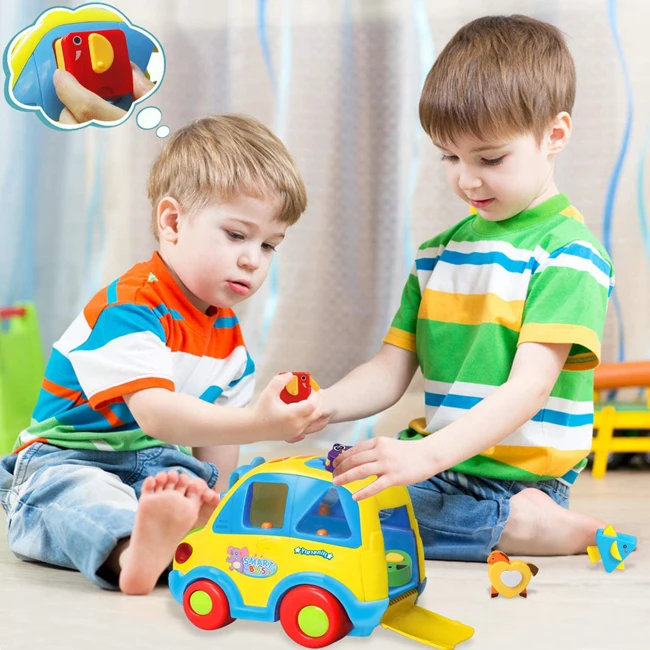 Musical Shape Smart Bus Toy Animal Puzzles Early Education Toy ...