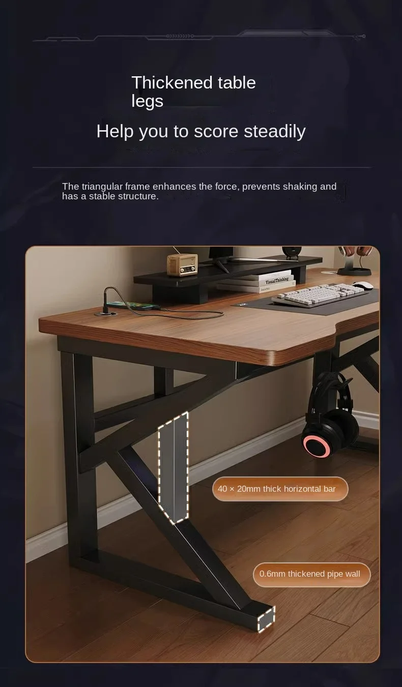 Desktop Home Computer Desk Bookcase Combination Bedroom Gaming Corner E ...