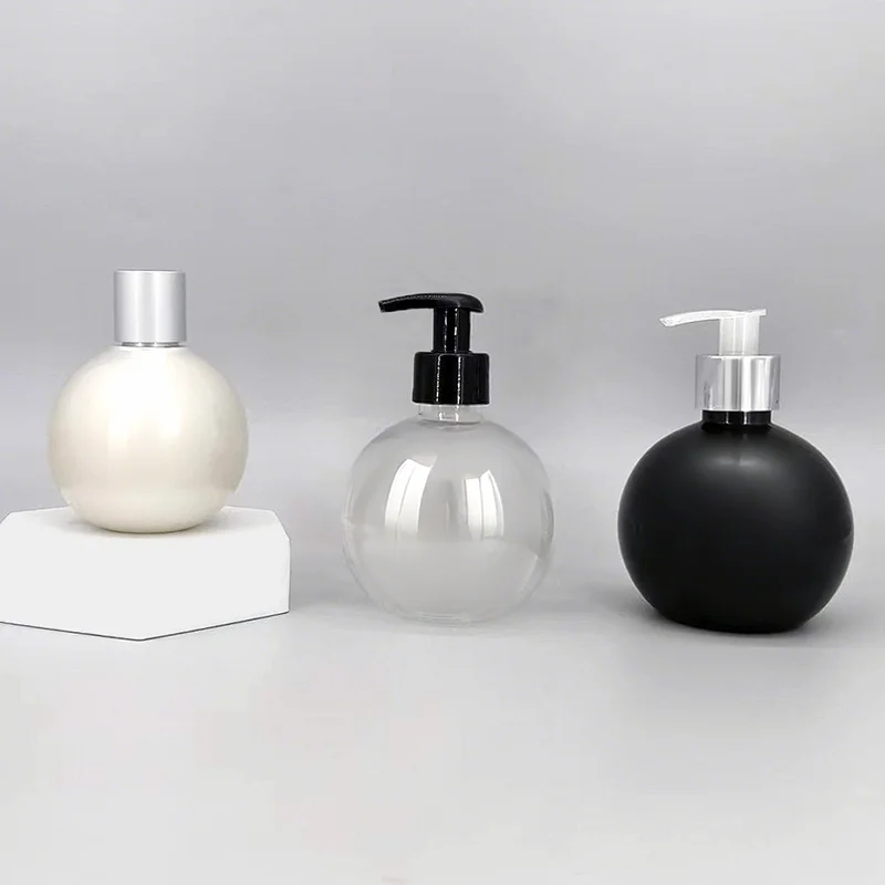 Custom Color and Logo Spherical PET Plastic Bottles Cylinder Shaped 8oz ...