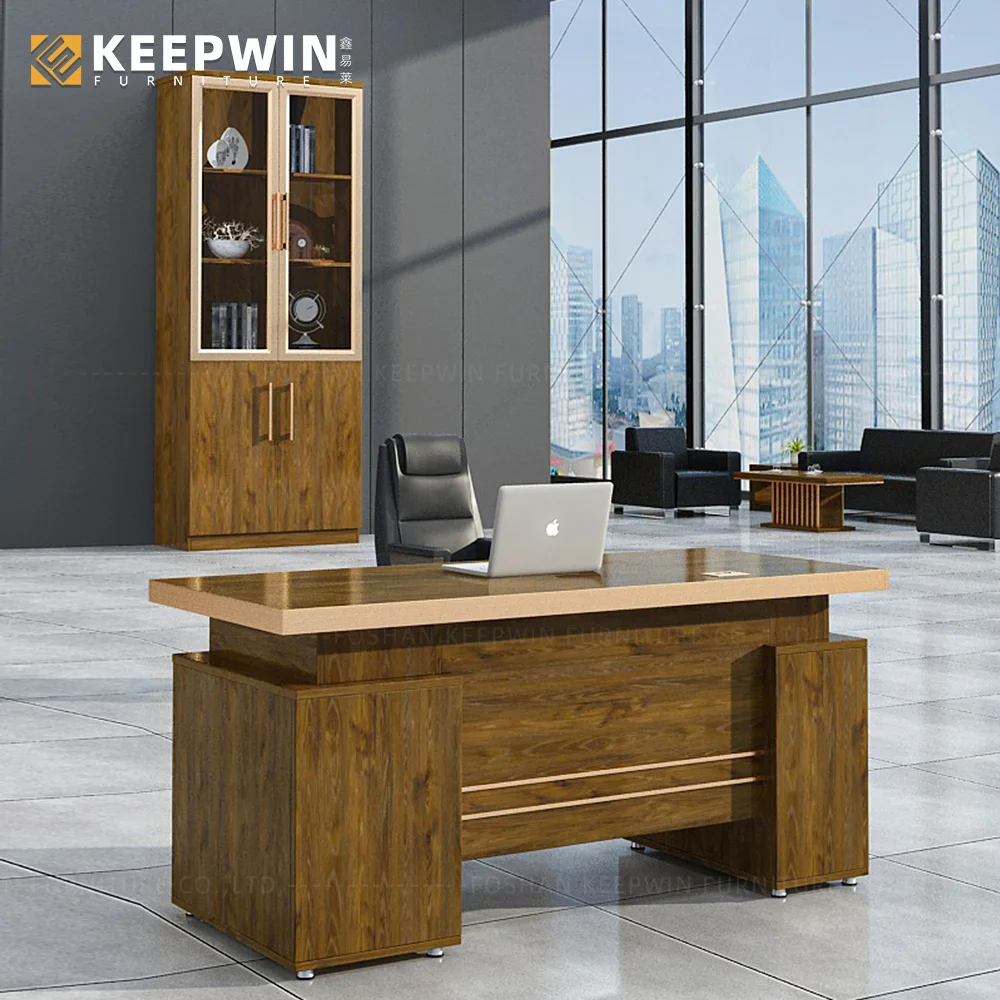 High-end Wooden I Shaped Office Furniture Staff Desk Manager Table ...