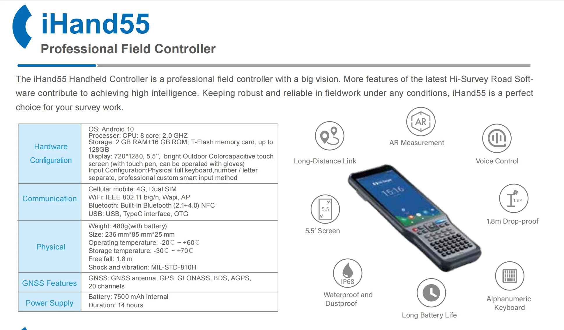 Hi-survey Professional Measurement Software Rtk Hi-target Ts2 Gnss Base ...