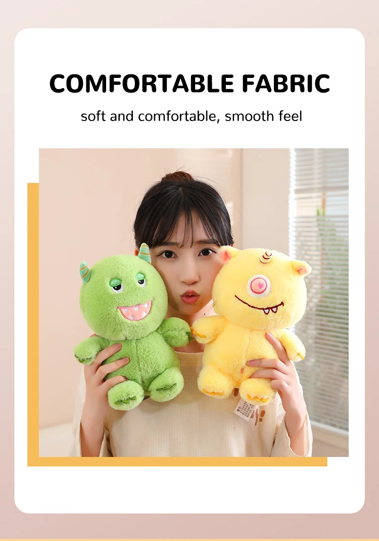 Yangzhou OEM New Arrival Custom Colorful Cute Little Monster Plush Toy ...