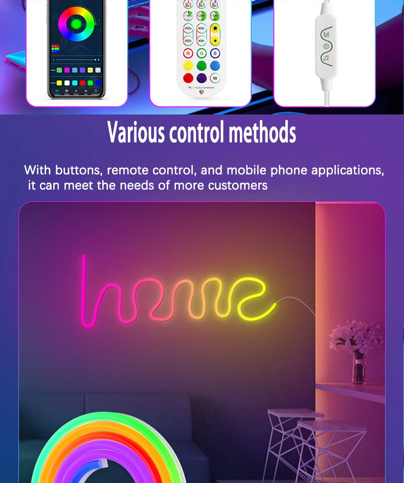 Rgbic Pixel Neon Silicone Soft Tape Flexible 24v 12v Rgb Rope Strip ...