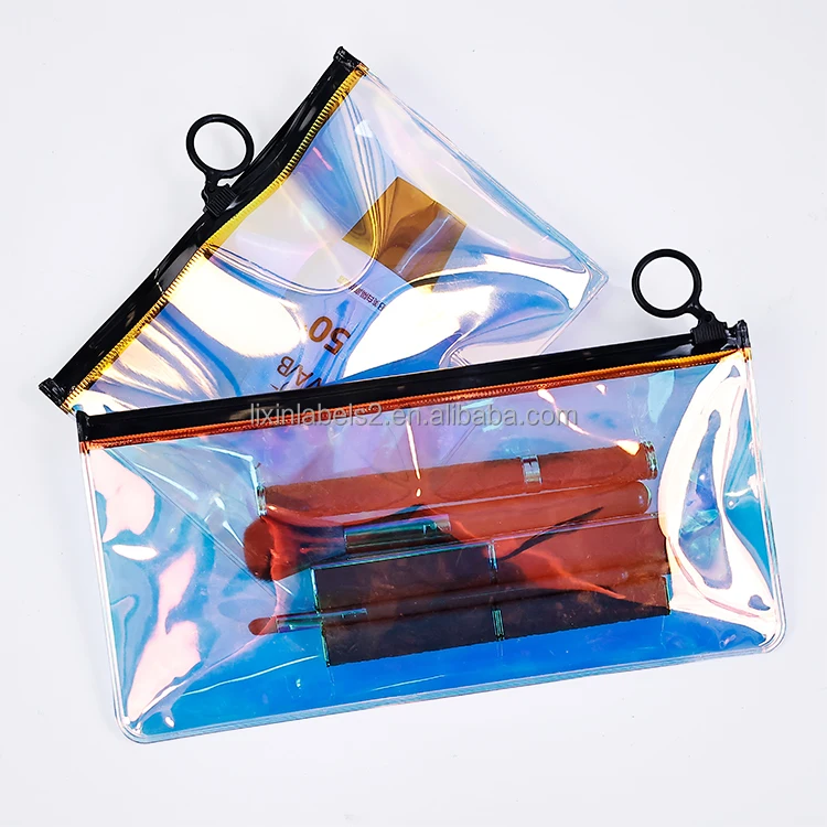 Customized Biodegradable PVC Laser Zipper Packaging Bag Multifunctional ...