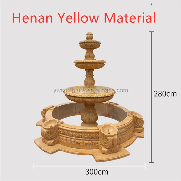 European Large Scale Water Features Marble Natural Stone Landscape Park ...