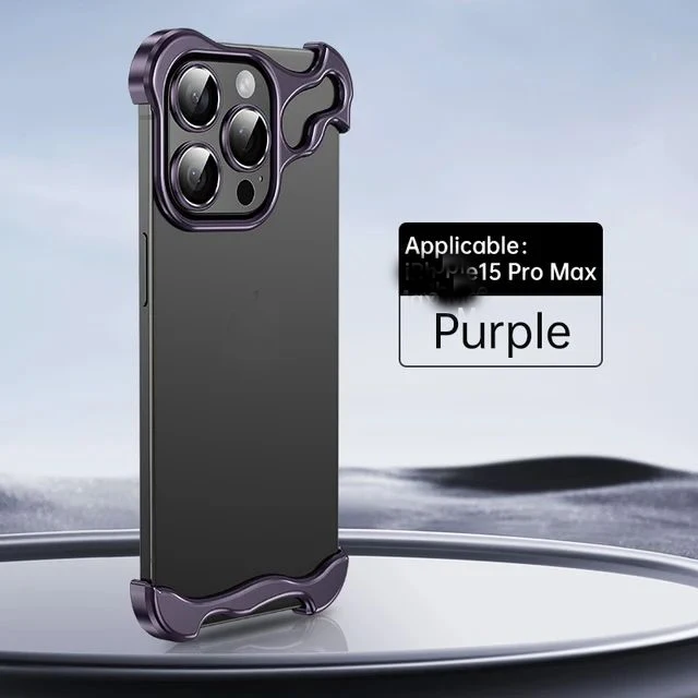 Metal Rimless Aluminum Alien Titanium Alloy Bumper Cover Phone Case for ...