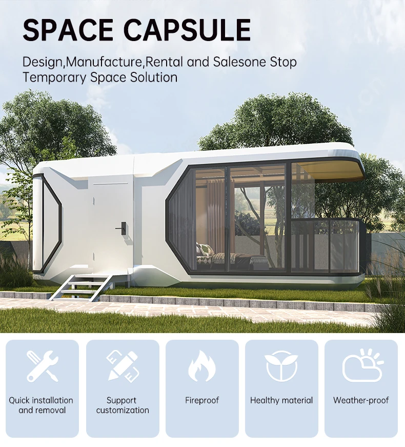 Luxury Modular Mobile Home For Tourist Attraction Theme Park Hotel ...