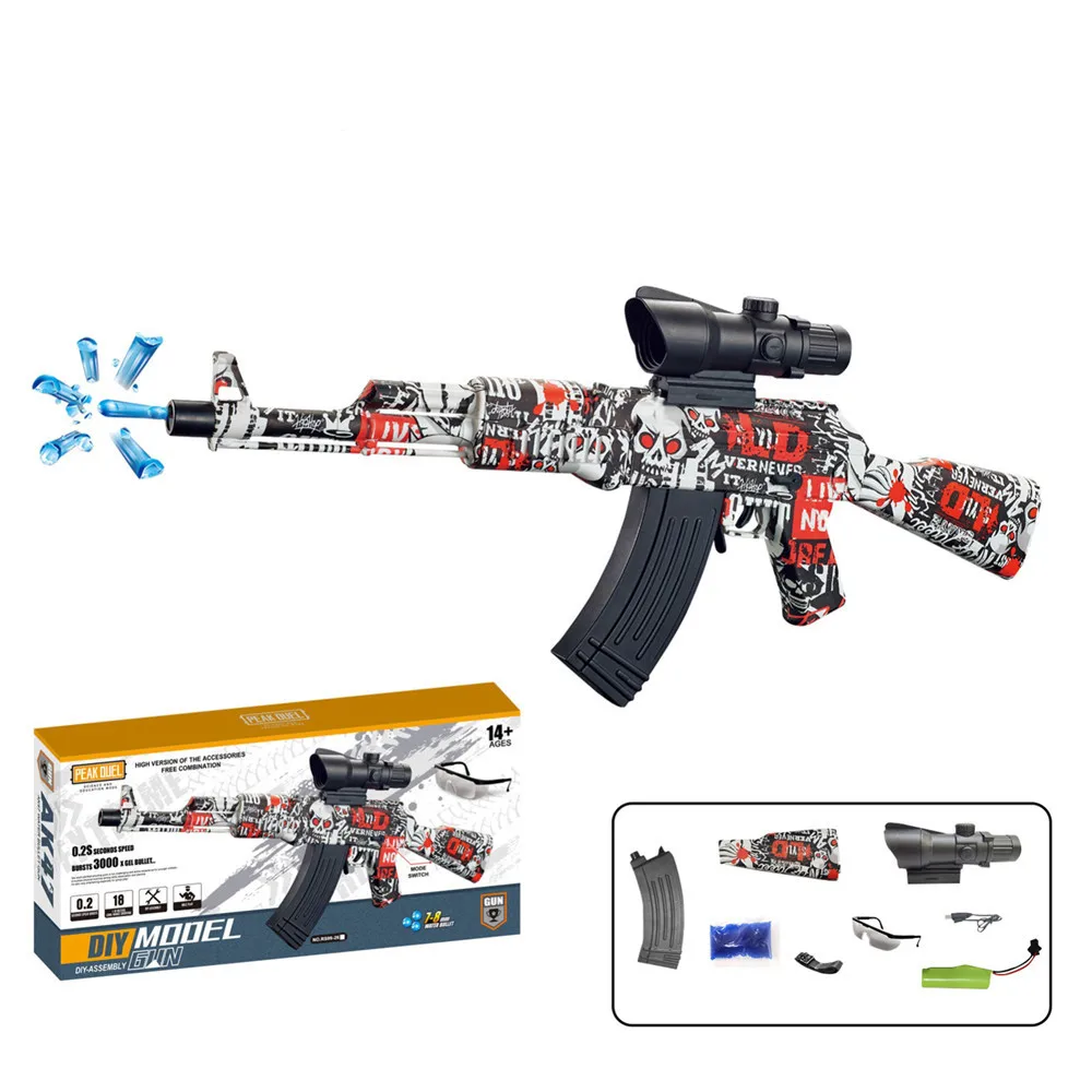 Ak47 Akm M416 Water Gel Gun Toys Splatter Ball Gun Electric Kids ...
