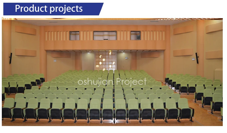 Modern Small Auditorium Seating Chair With Small Desk For The ...