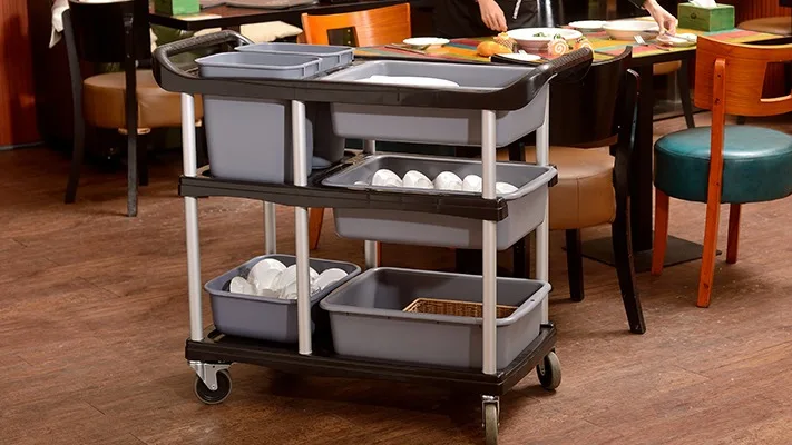 Restaurant Canteen Hotel Plastic Cleaning Dinner Collector Bus Cart ...