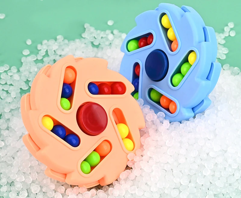 Kids Magic Bean Rotating Fidget Toy Stress Relief Mini Rotating Magic ...