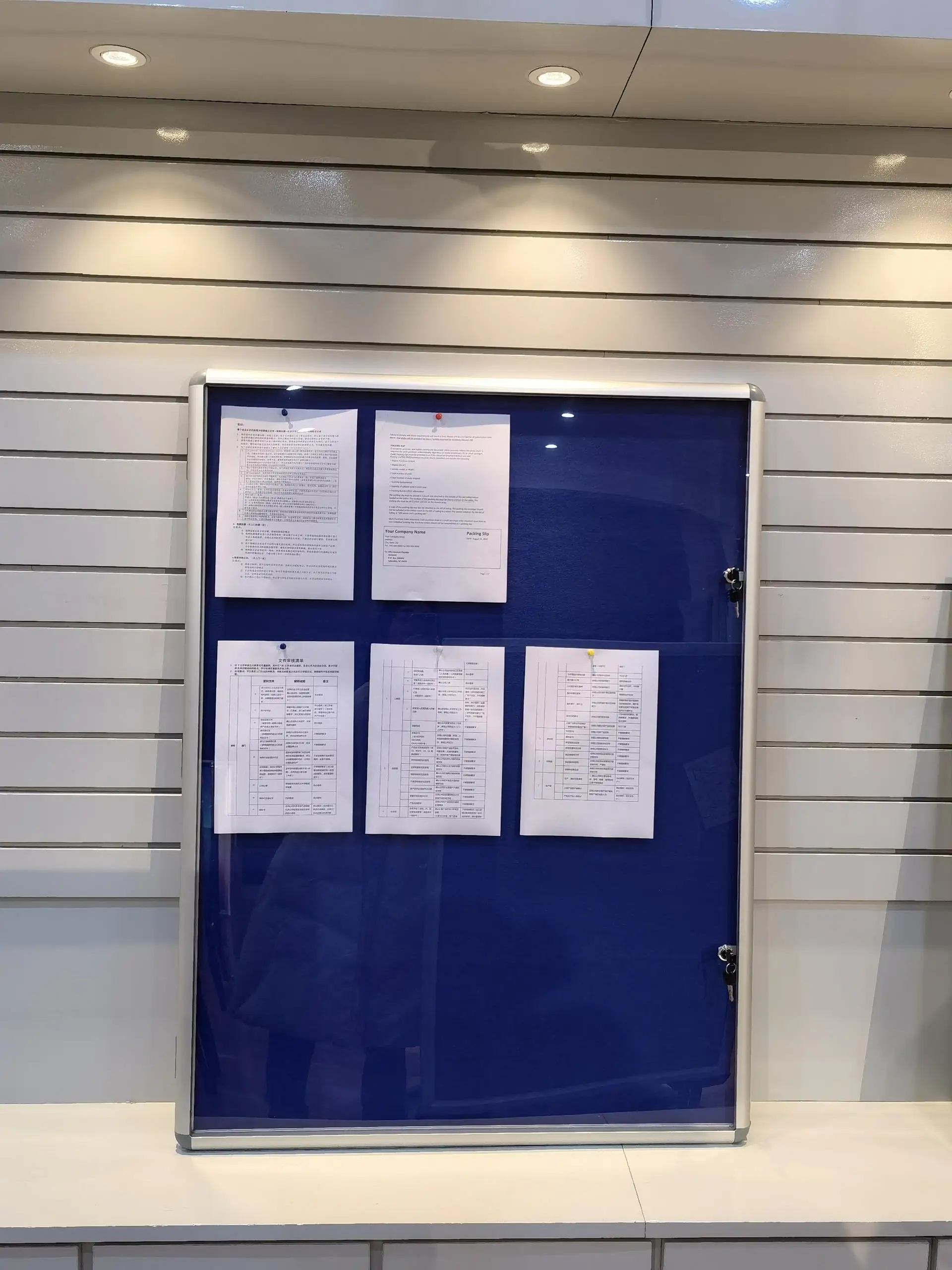 Cheap Aluminum Locking Case Office Notice Pin Board for Office Display ...