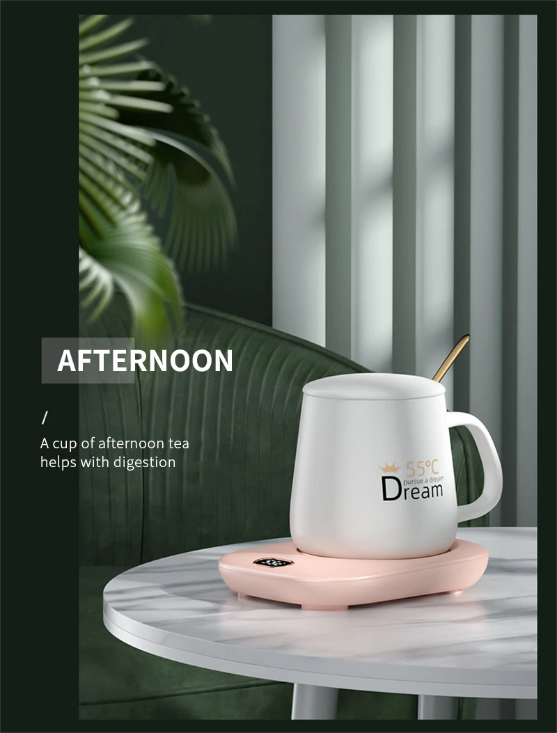 Customized Gift Set Temperature Display Electric Smart Usb Mug Warmer ...