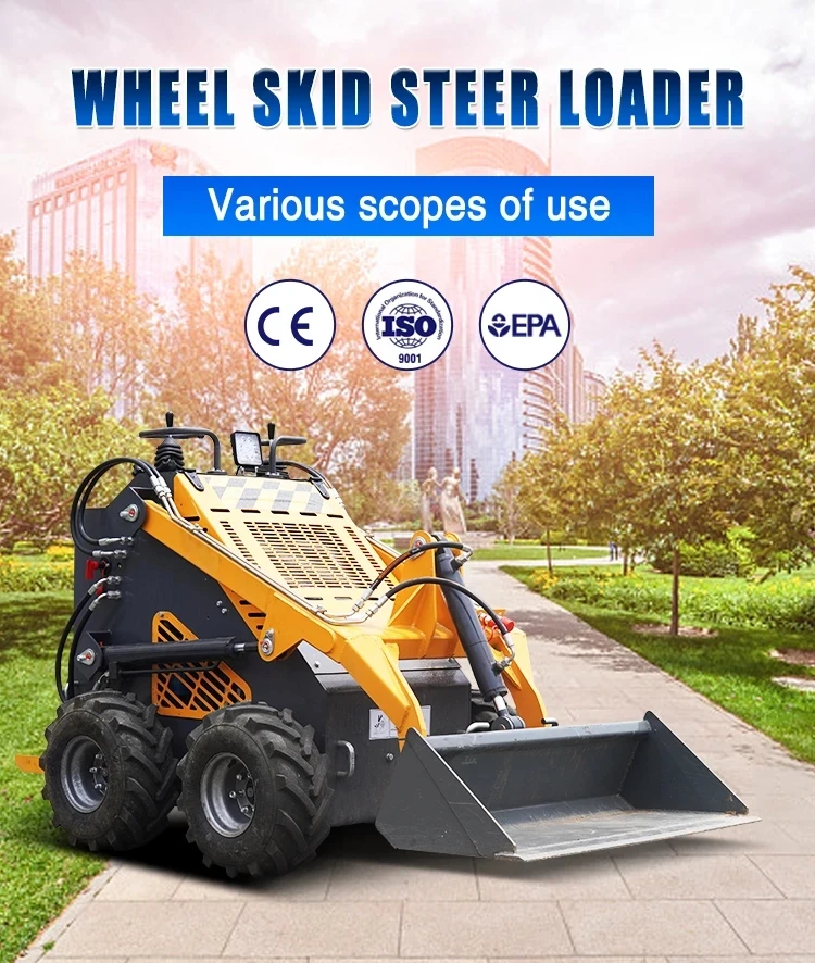 Mini Backhoe Loader Skid Steer Loader 900kg 1200kg Mini Small Skid ...