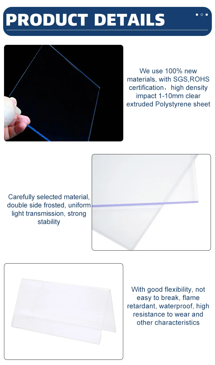 General Purpose Polystyrene Sheet Transparent Perspex Panel PS Board ...