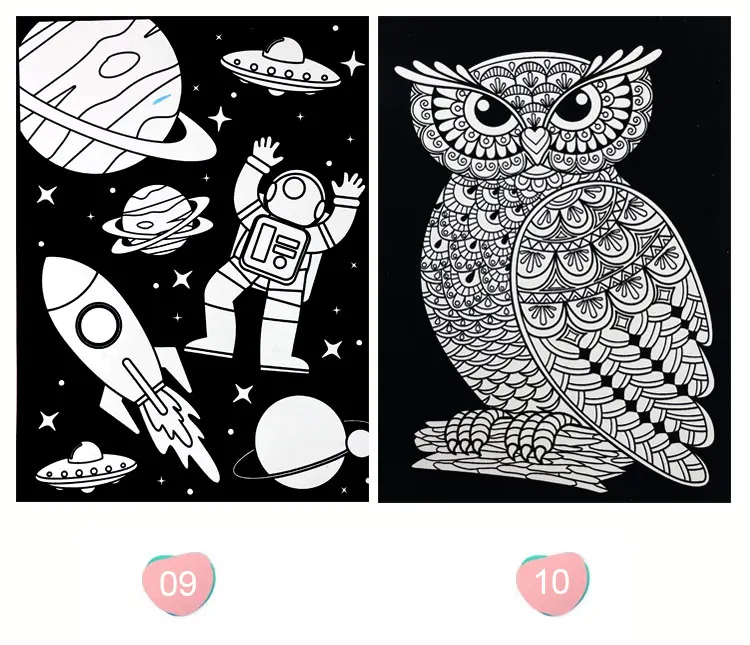 GF New Design DIY Craft Custom Logo Fuzzy Velvet Coloring Poster Set ...