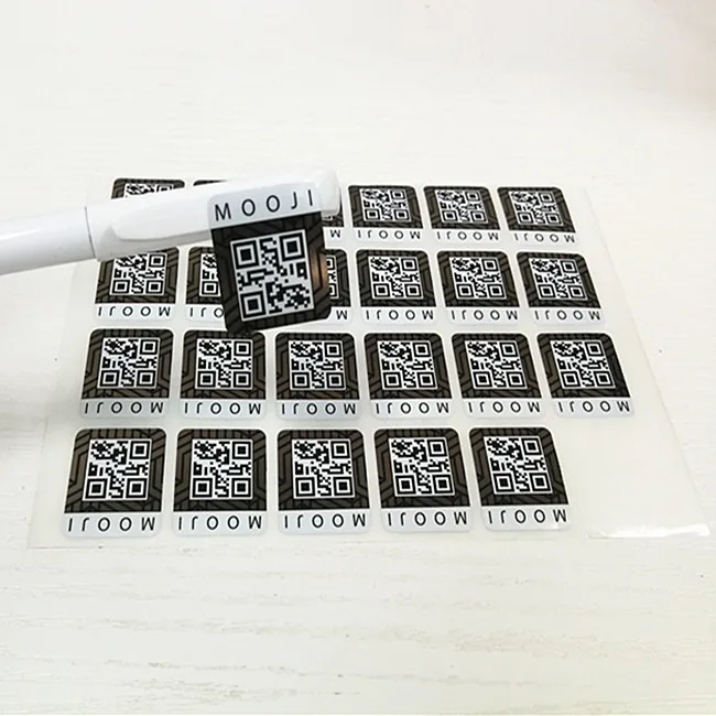 Custom Printed Square Sequential Number Variable QR Code Labels Made of ...