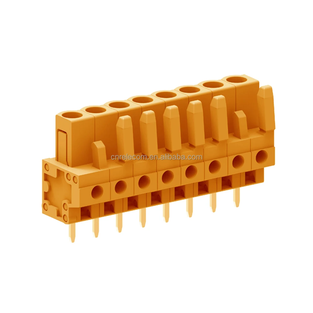 Right Angle MCS Terminal Block / Pluggable Spring 5.0mm Pitch Open Side ...
