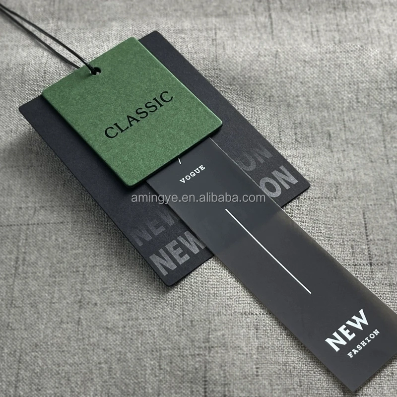 Luxury Garment Paper Tags With Spot UV/Foil Stamping/Embossed Logo ...