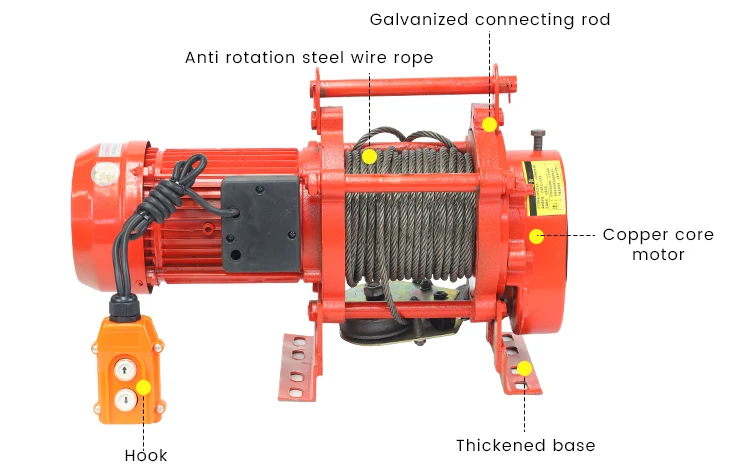 Wire Rope Pa400 Spare Motor Driven Use In Indoor 1 Ton,220v With ...