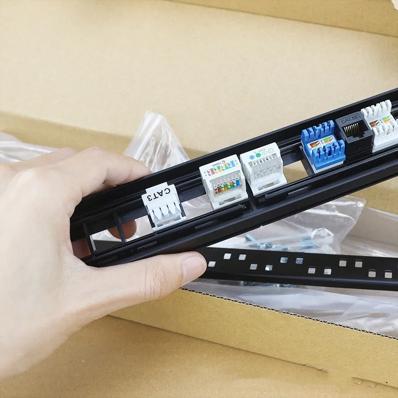 RJ45 Connector FTP UTP Patch Panel Cat5e Cat6 Cat6A 24port Blank Patch ...