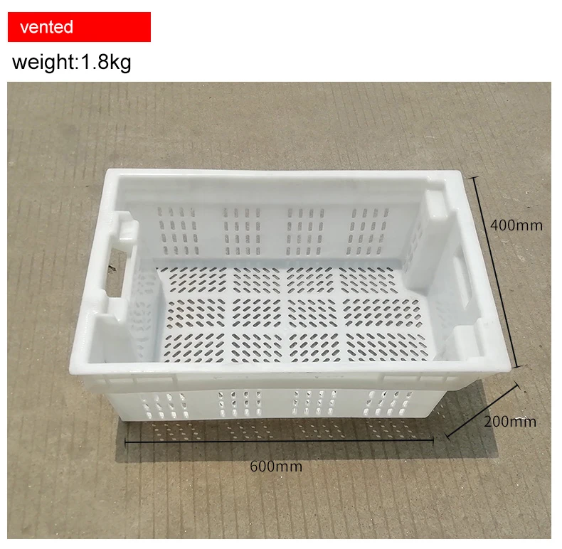 Ventilated Nest&stack Plastic Fish Totes Fish Boxes Meat Crate - Buy ...