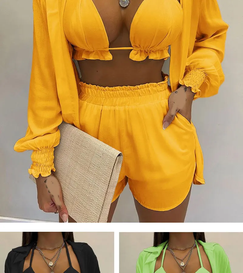 Wholesale Beachwear White High Waist Womens Swimwear Bikini Set 2023 ...