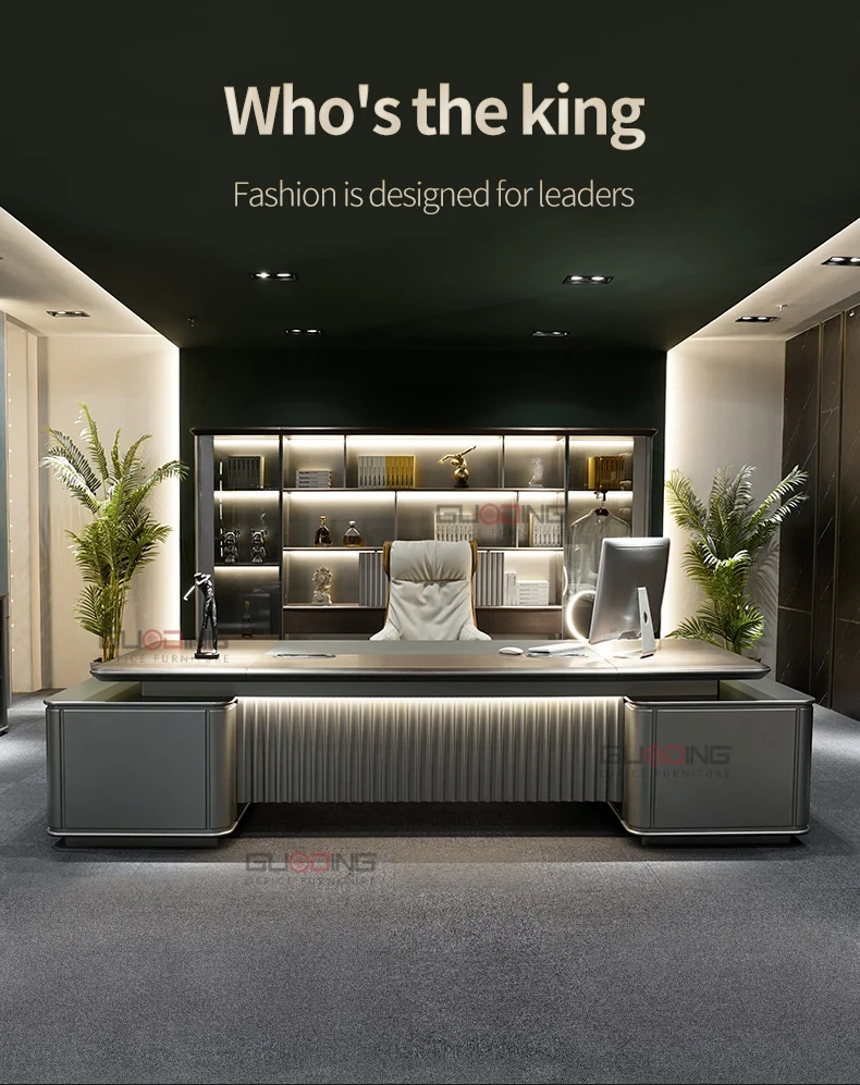 Led Modern Luxury Commercial Organizer Office Executive 2.8m Ceo Office ...