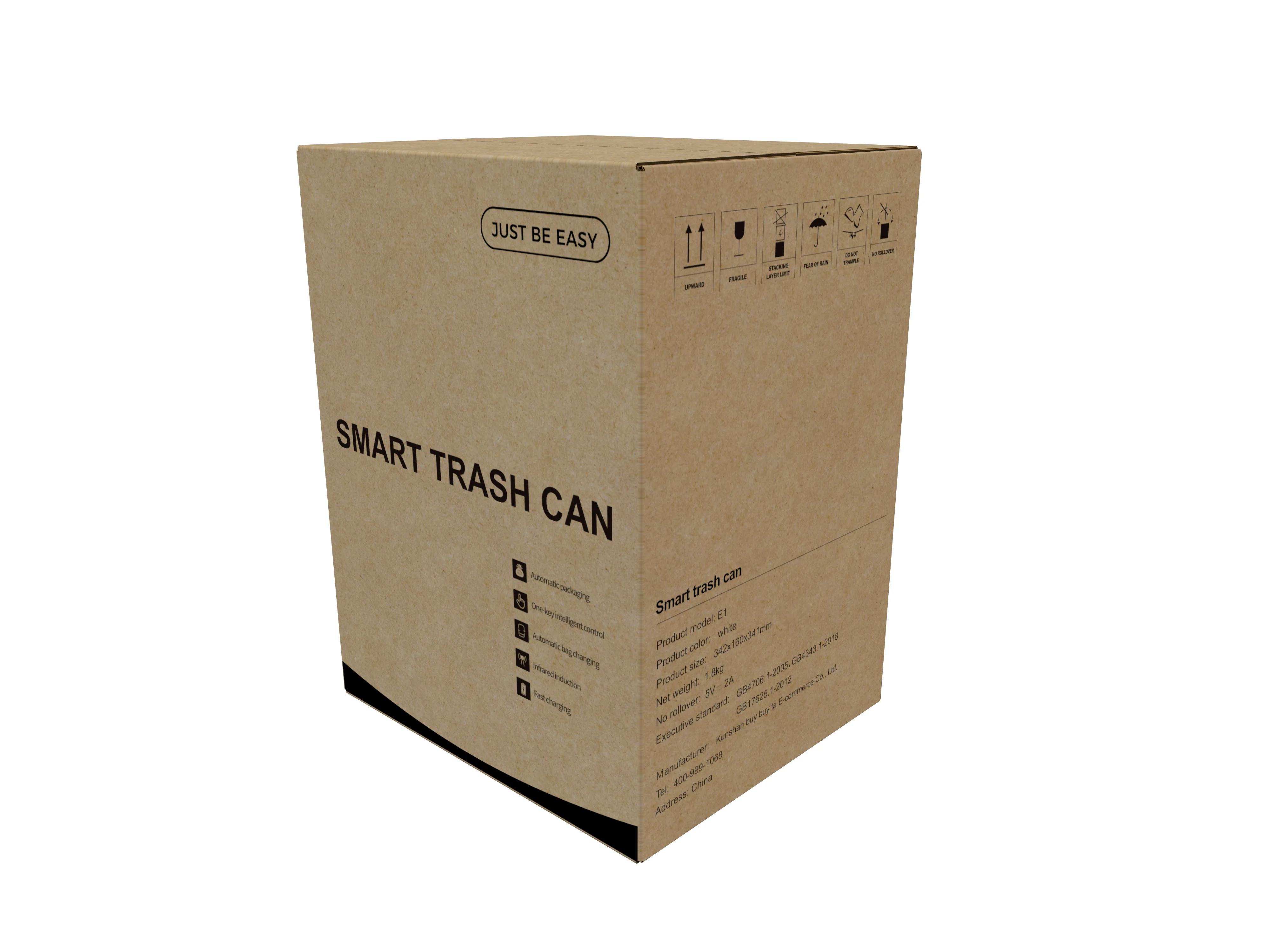 Automatic Self Package Seal Change Sensor Induction Smart Trash Can ...