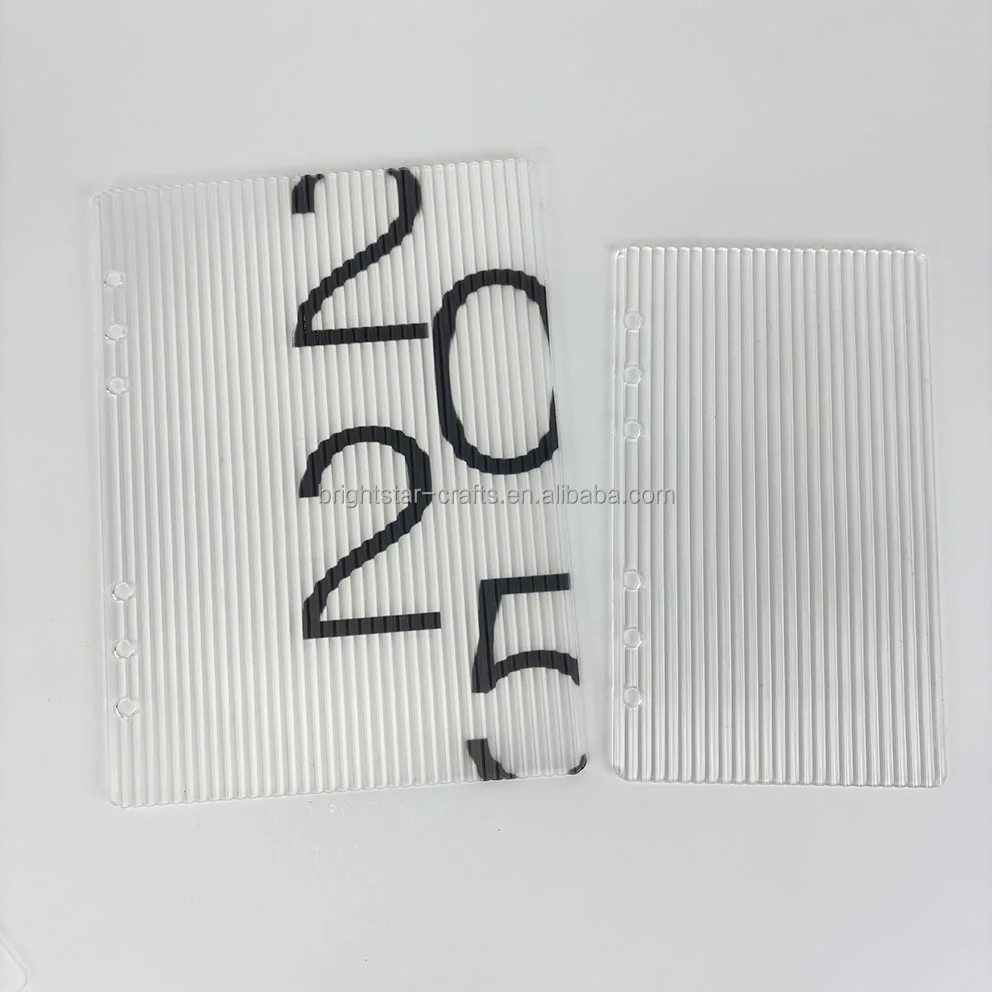 Transparent Water Ripple Acrylic Binder Cover A5 A6 DIY Plexiglass ...