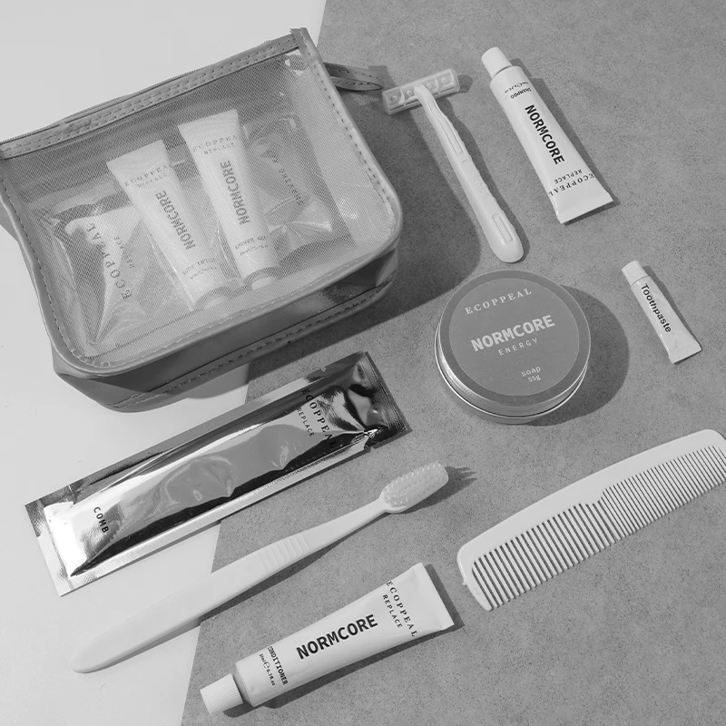 Custom Logo Eco Friendly Travel Amenities Kit - Biodegradable