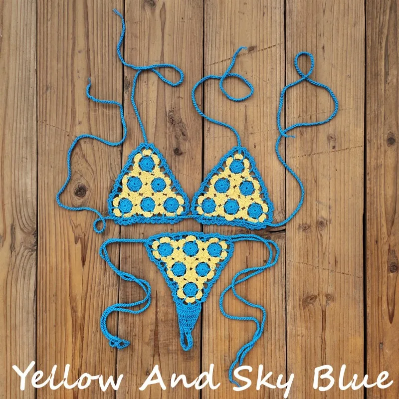 Handmade Crochet Bikini Set Bikini Crochet Sexy Swimwear Crochet