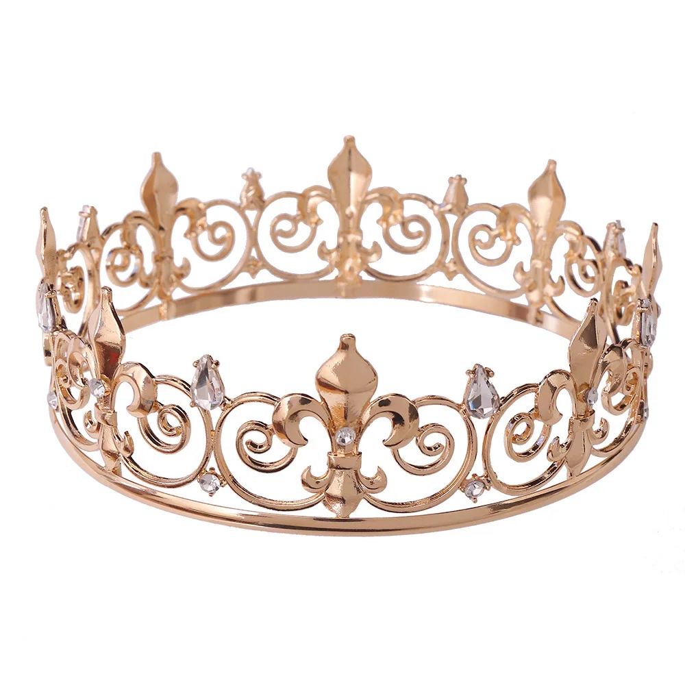 Royal King Crown For Men Women Metal Prince Crowns And Tiaras Full ...