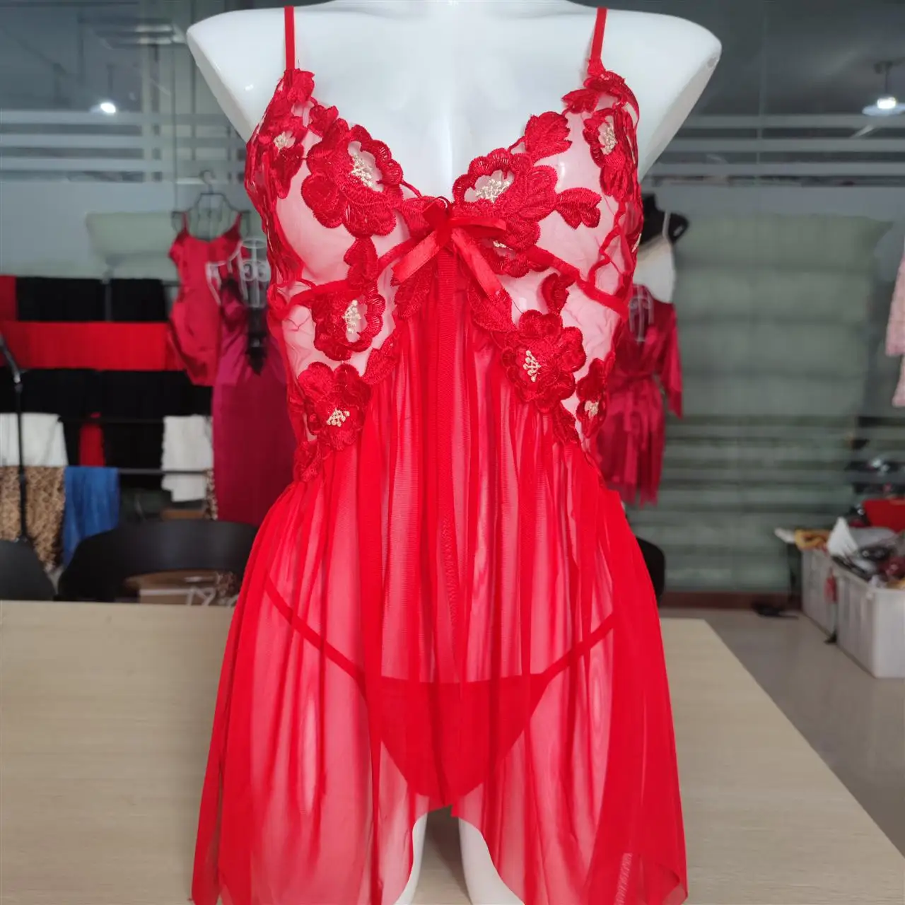 Wholesale Sexy Transparent See Through Lingerie Sleepwear Pajamas Dress ...
